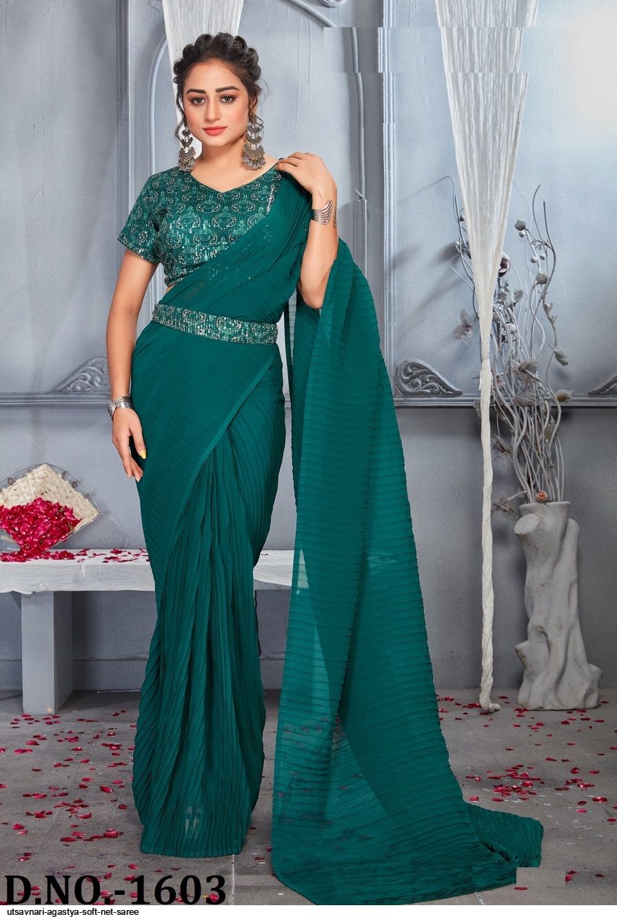 utsavnari AGASTYA SOFT NET saree