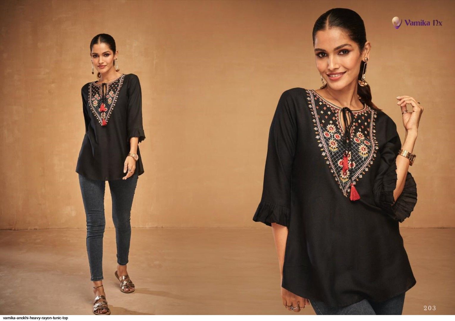 VAMIKA ANOKHI HEAVY Rayon TUNIC top