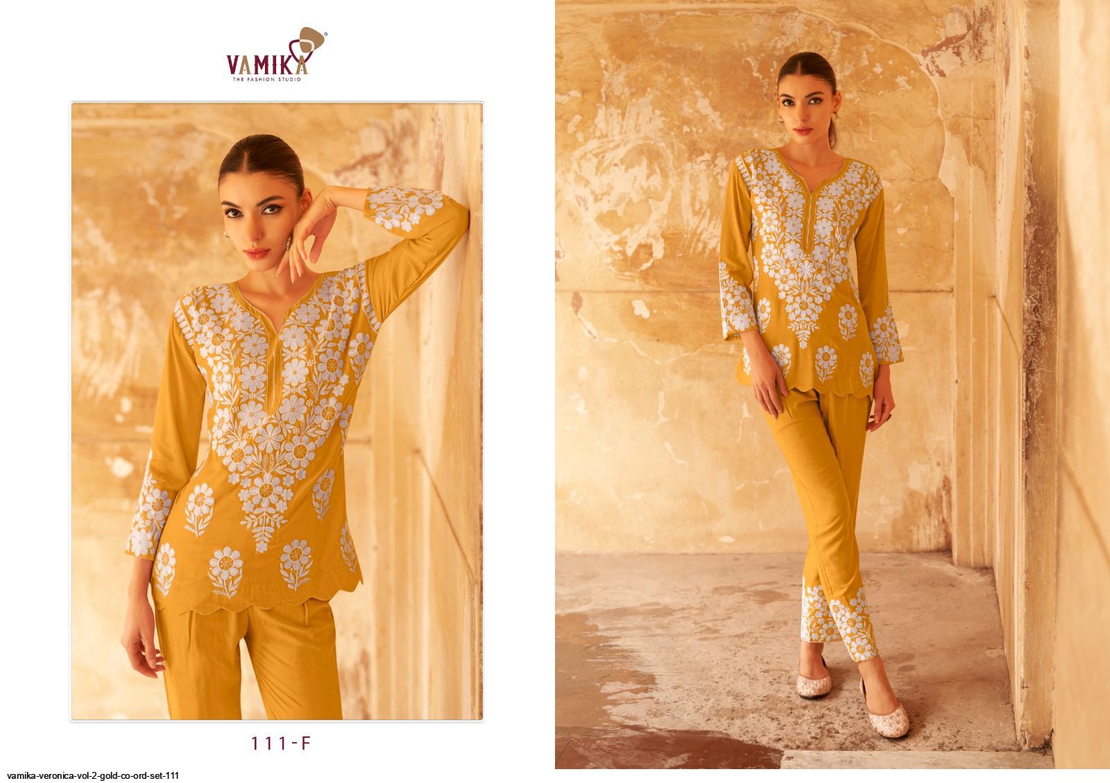 Vamika VERONICA Vol 2 Gold CO ORD SET 111