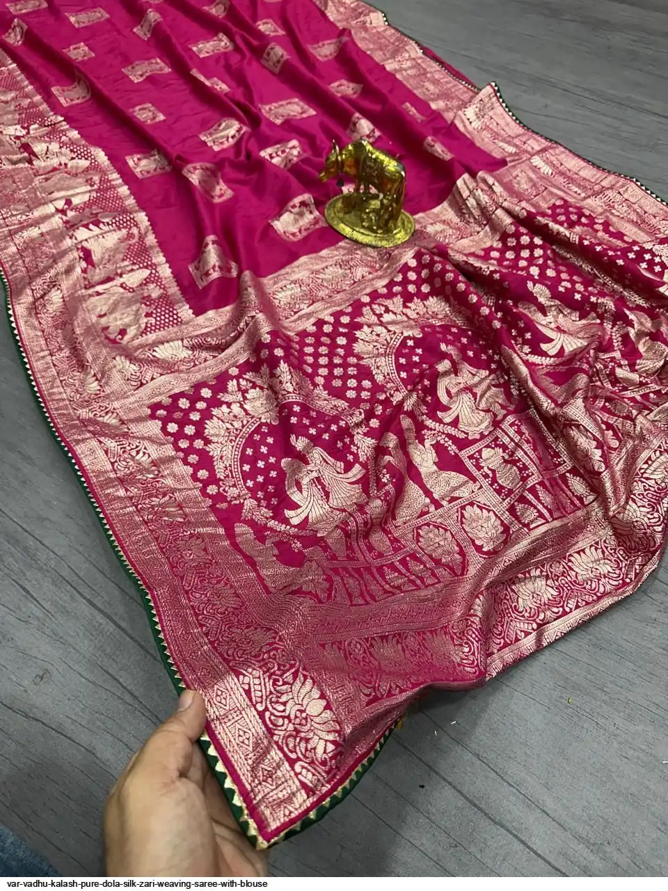 Var Vadhu Kalash Dola Silk Saree | Zari Weaving Wholesale