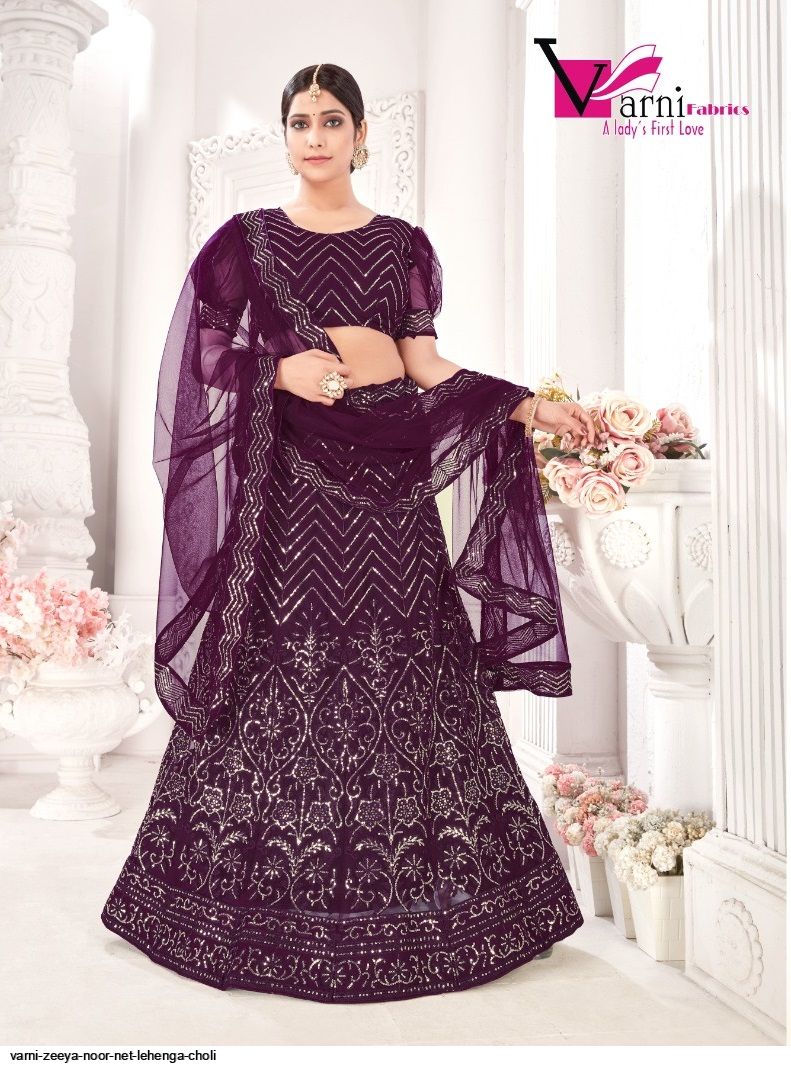 VARNI ZEEYA NOOR NET LEHENGA CHOLI