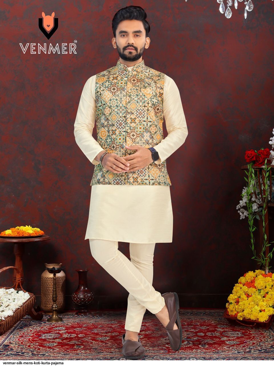 venmer-silk-mens-koti-kurta-pajama-C