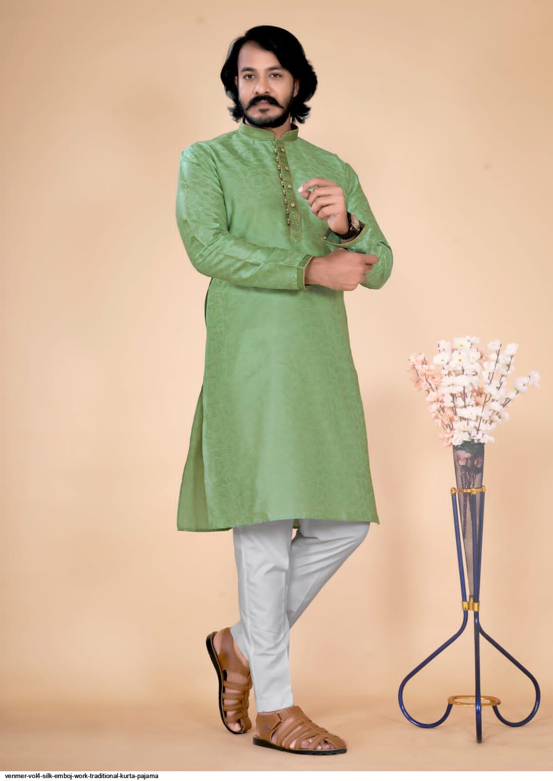 VenmeR VOL4 silk Emboj work traditional kurta PAJAMA