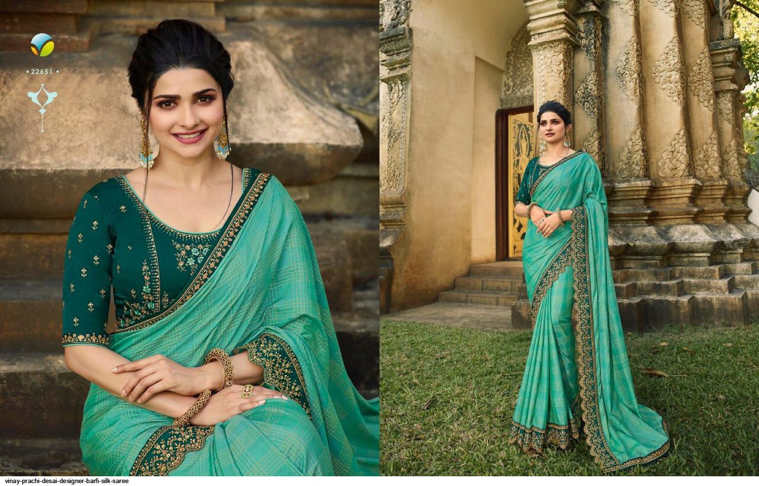 VINAY Prachi Desai Designer BARFI SILK Saree