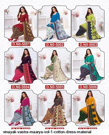 Vinayak Vastra Maarya vol 1 Cotton dress material
