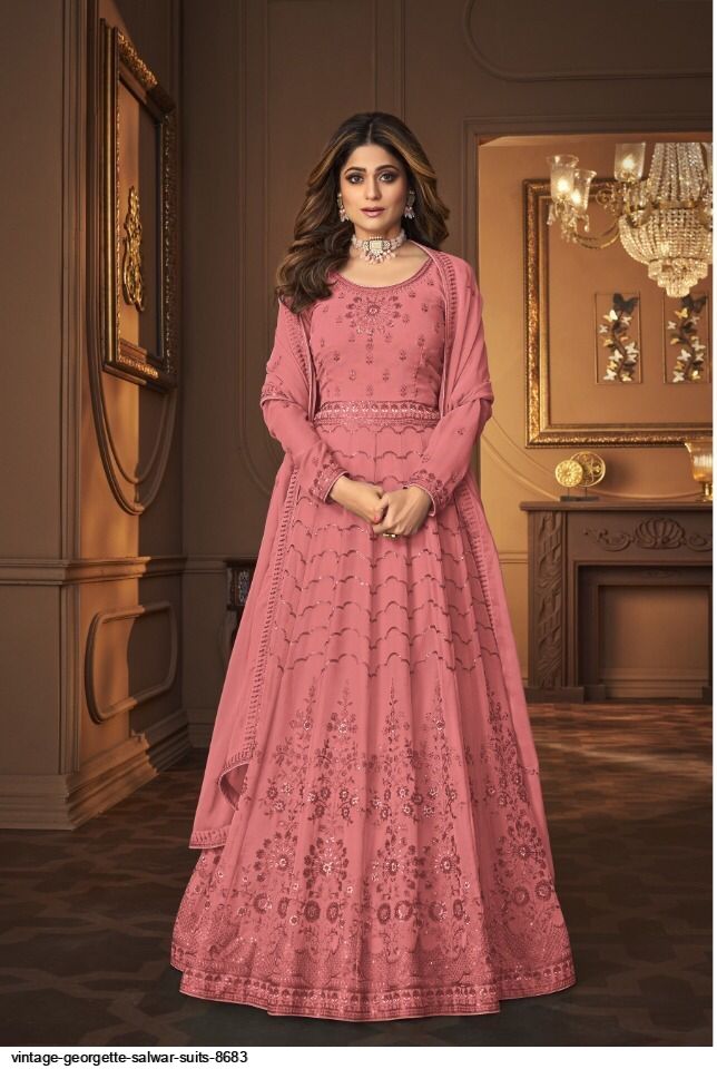 VINTAGE GEORGETTE SALWAR SUITS 8683