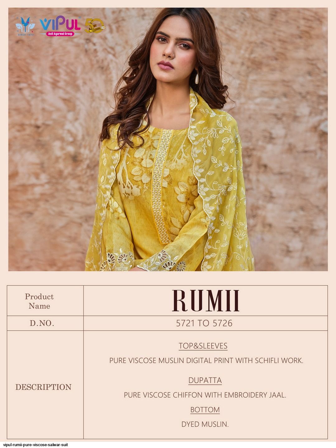 VIPUL RUMII PURE VISCOSE SALWAR SUIT
