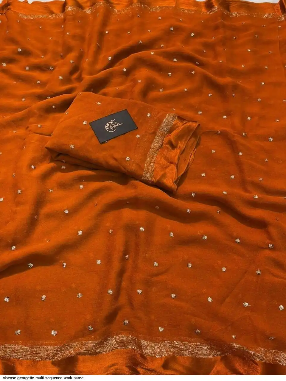 Viscose Georgette Multi Sequence WORK SAREE