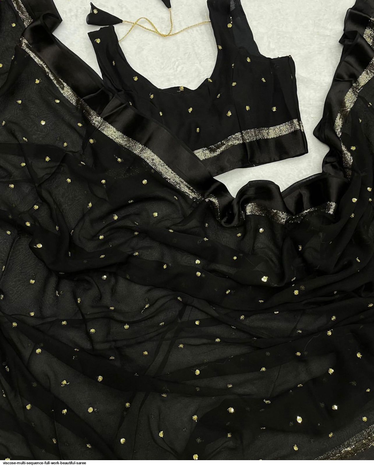 viscose multi sequence full work beautiful saree