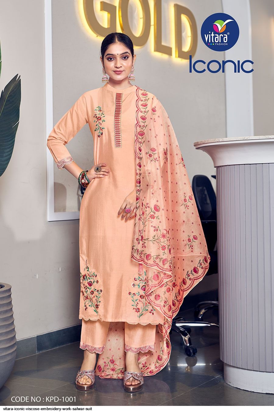 VITARA ICONIC VISCOSE EMBROIDERY WORK SALWAR SUIT
