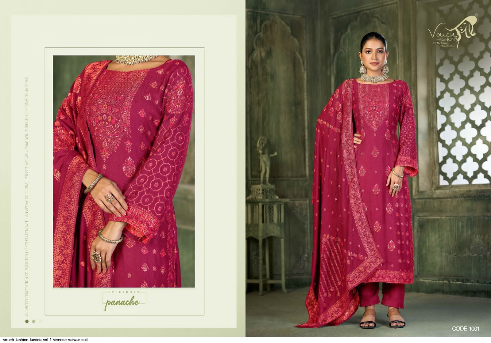 VOUCH FASHION KASIDA VOL 1 VISCOSE SALWAR SUIT