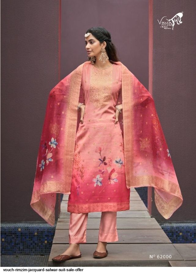 VOUCH RIMZIM jacquard SALWAR SUIT SALE OFFER