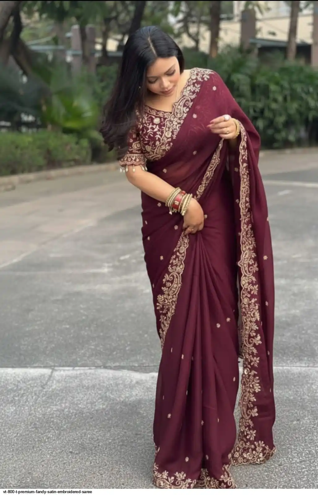 Musafir Fandy Satin Saree Wholesale | VT-800 T