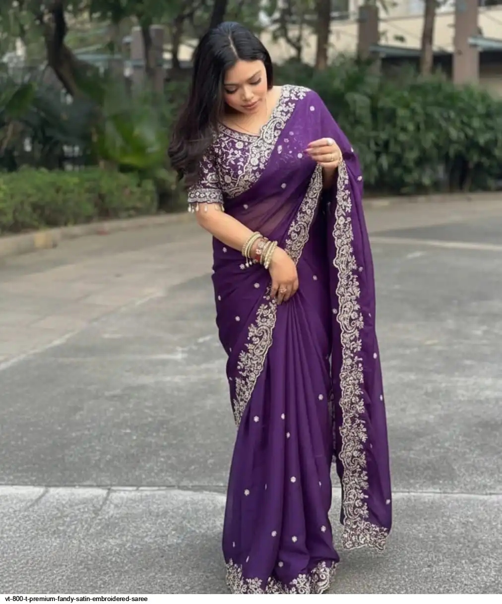 Musafir Fandy Satin Saree Wholesale | VT-800 T