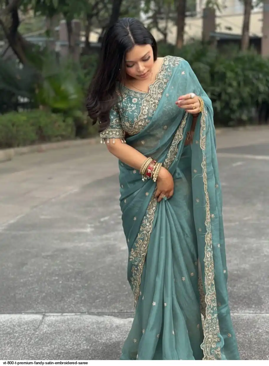 Musafir Fandy Satin Saree Wholesale | VT-800 T