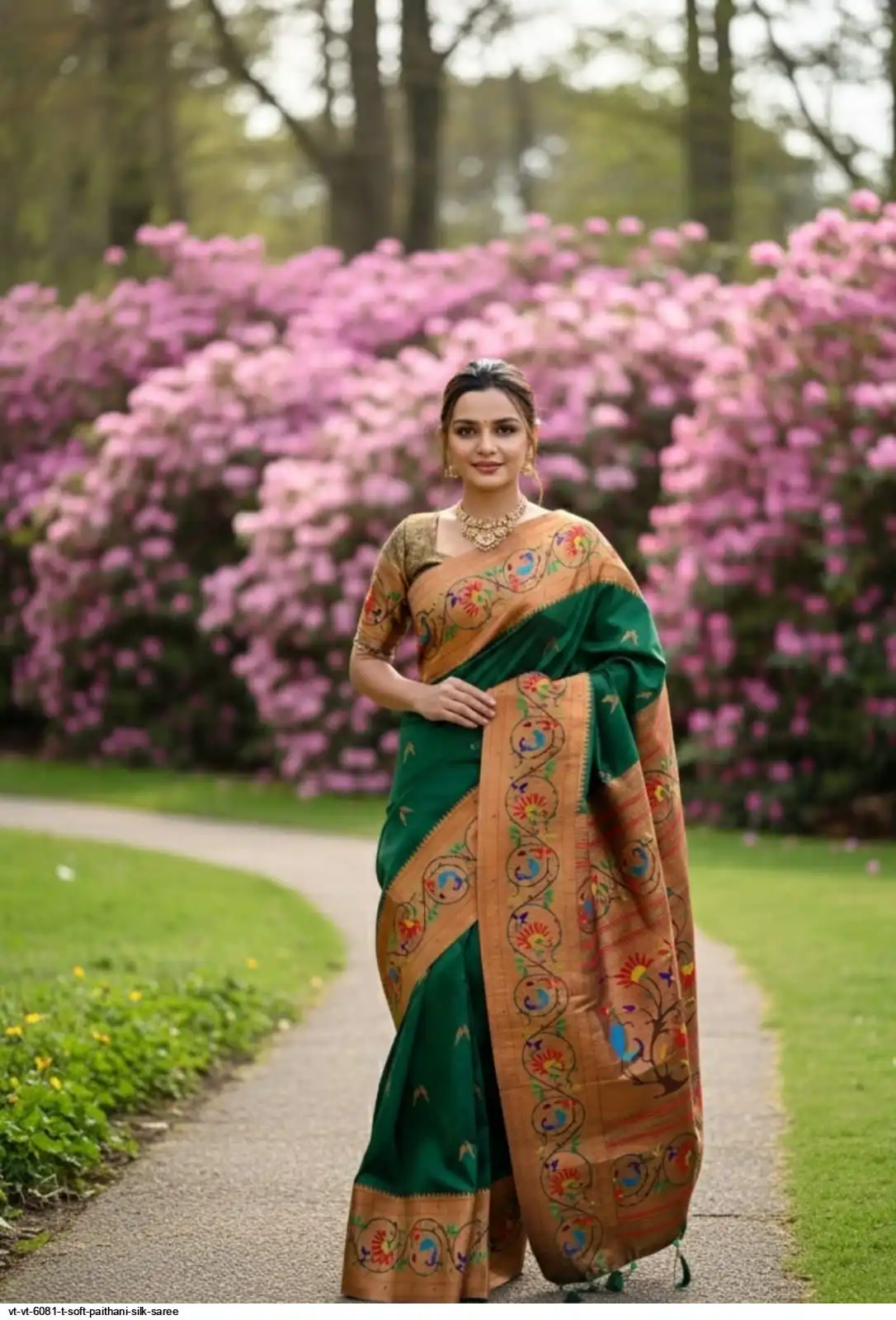 VT Soft Paithani Silk Saree Wholesale | VT-6081 T