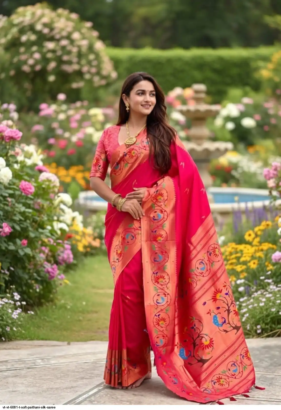 VT Soft Paithani Silk Saree Wholesale | VT-6081 T