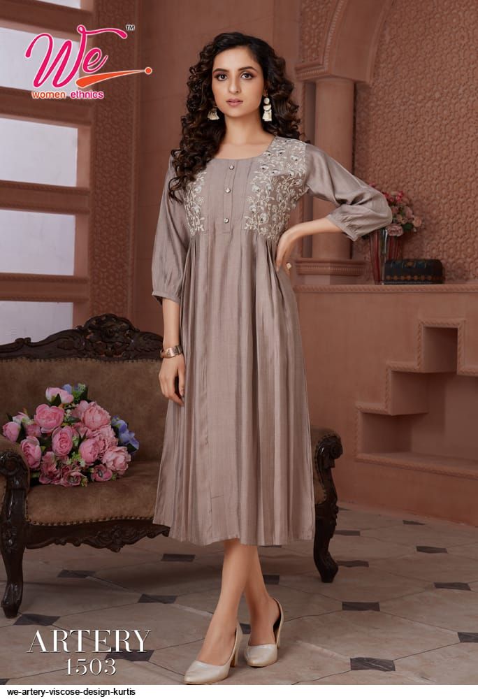 WE ARTERY VISCOSE DESIGN KURTIS