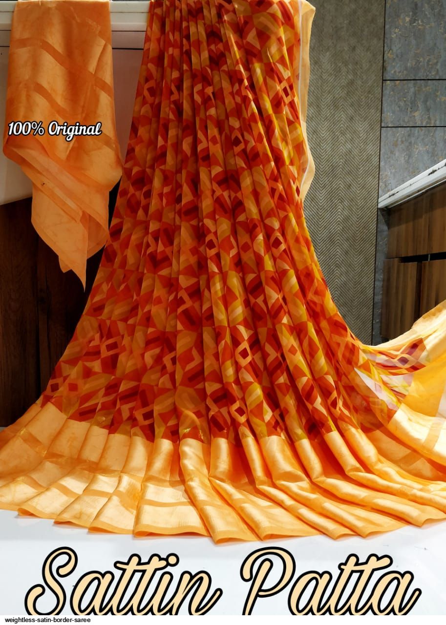 WEIGHTLESS SATIN BORDER SAREE