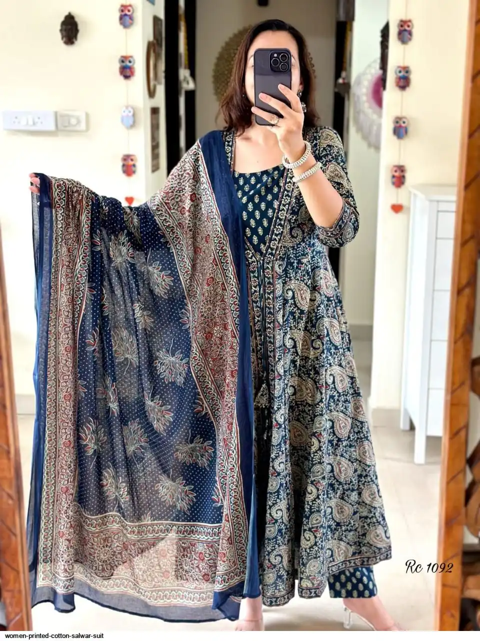 Women printed cotton salwar suit