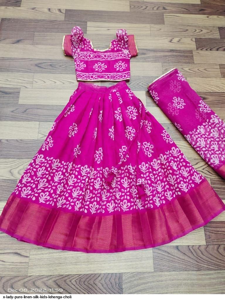 pure-linen-silk-kids-lehenga-cholis