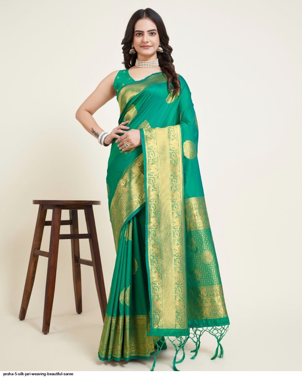 YESHA-5 silk jari weaving beautiful saree