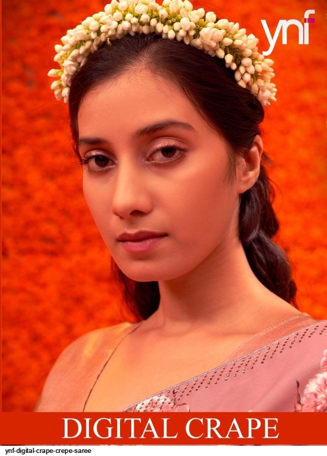 YNF DIGITAL CRAPE Crepe saree