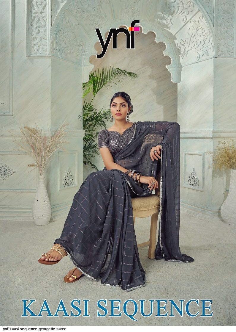 YNF KAASI SEQUENCE GEORGETTE SAREE