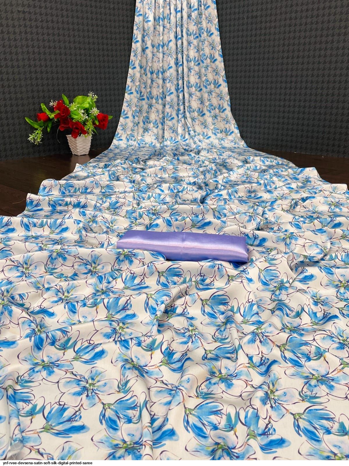 ynf RVEE DEVSENA SATIN Soft Silk Digital Printed Saree