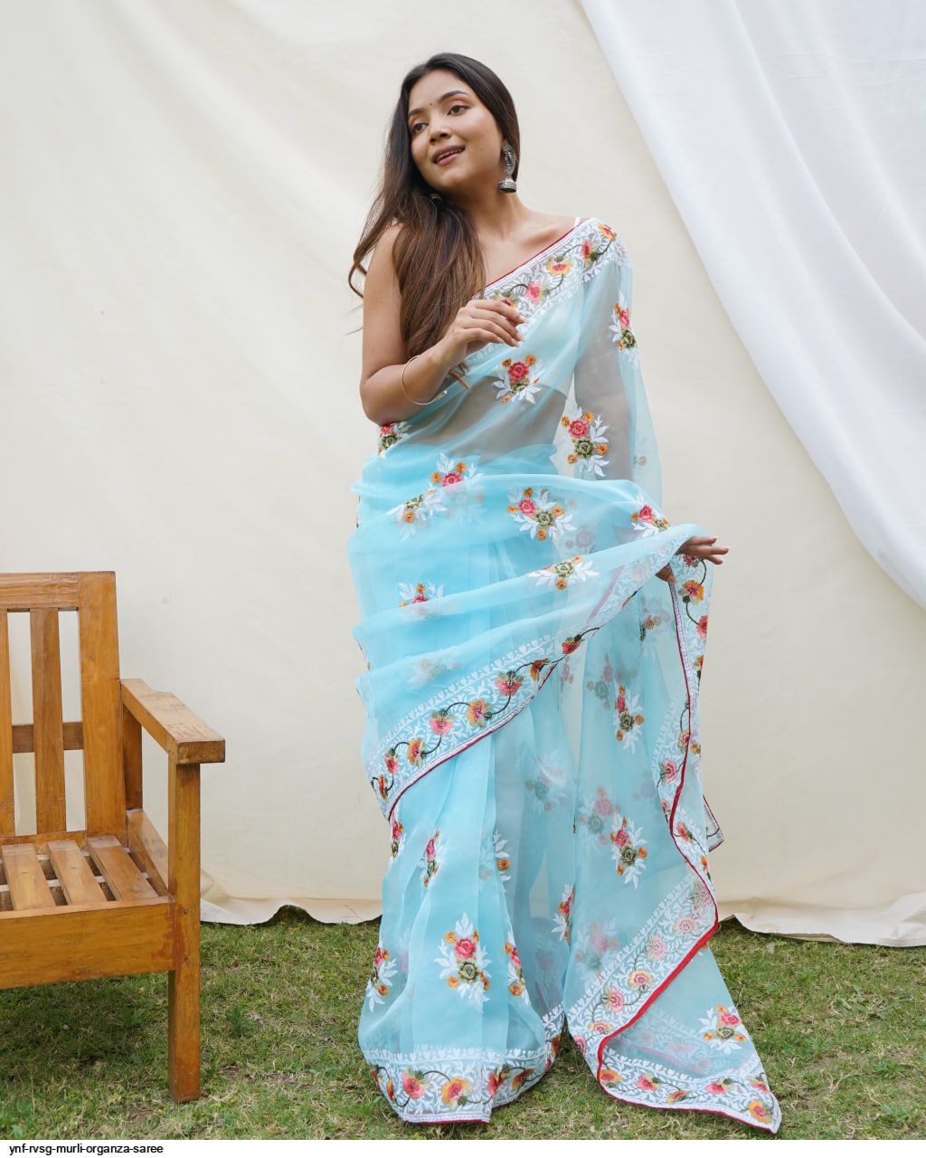 ynf RVSG MURLI Organza saree