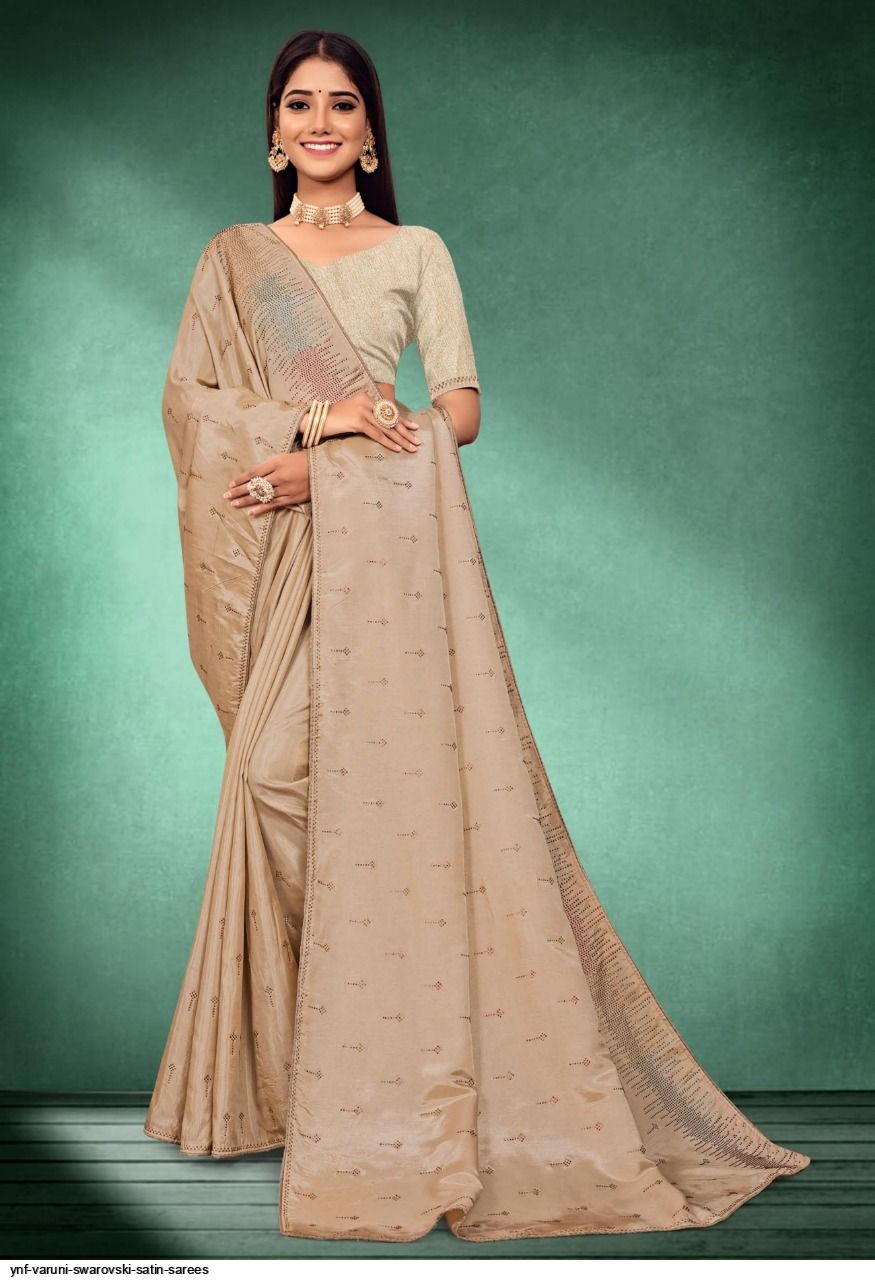 YNF VARUNI SWAROVSKI SATIN SAREES