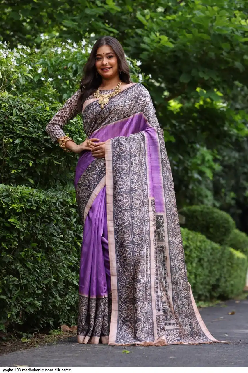 Yogita 103 Madhubani Tussar Silk Saree