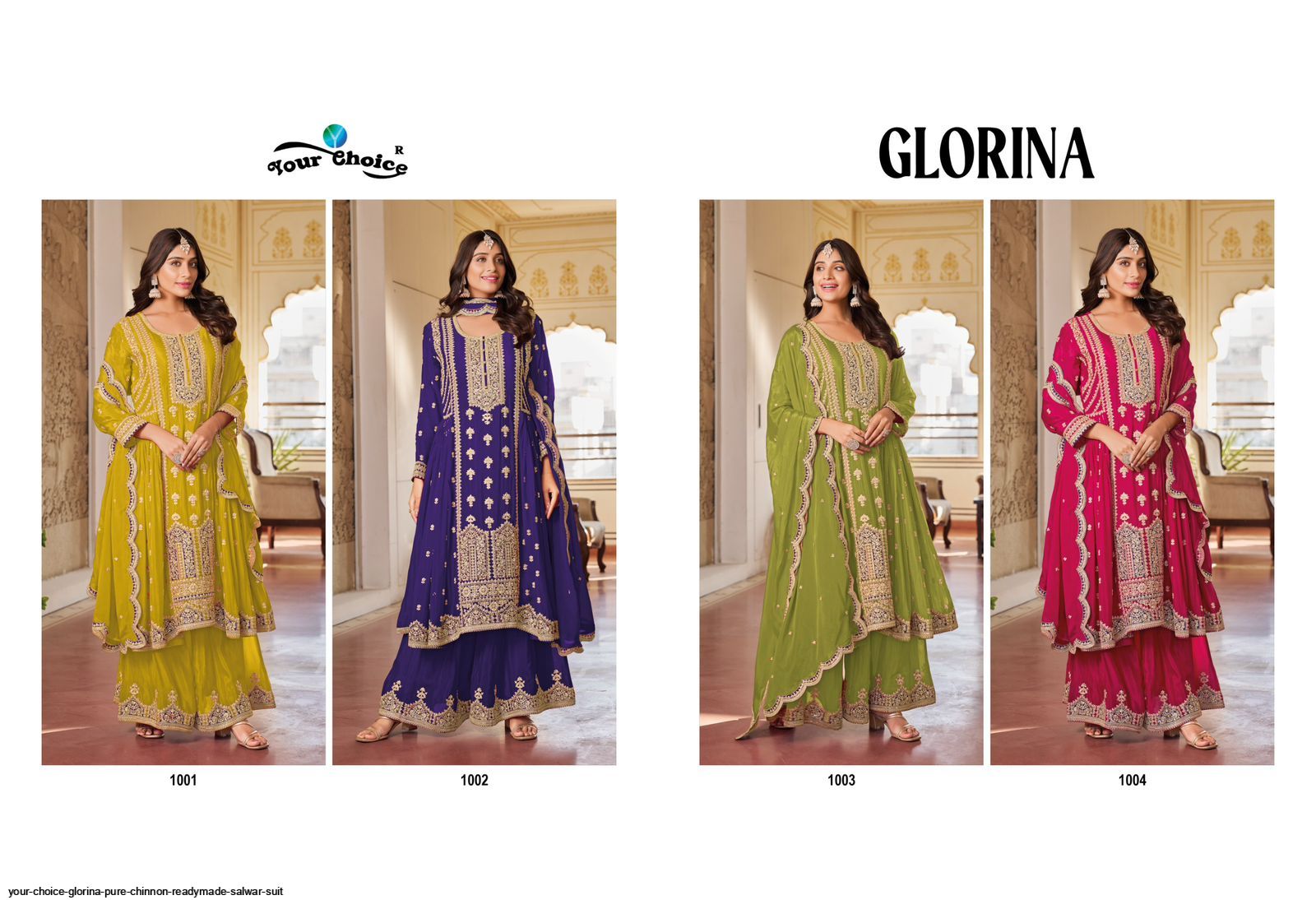 YOUR CHOICE GLORINA PURE CHINNON READYMADE SALWAR SUIT