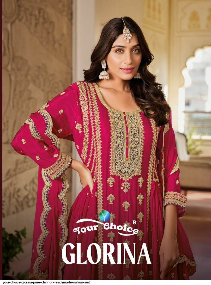 YOUR CHOICE GLORINA PURE CHINNON READYMADE SALWAR SUIT