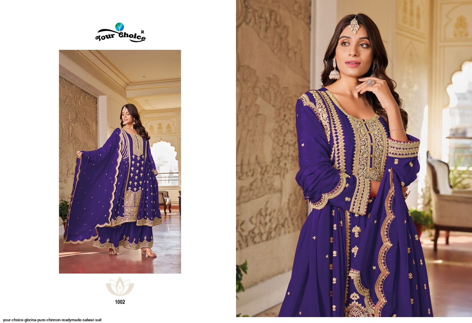 YOUR CHOICE GLORINA PURE CHINNON READYMADE SALWAR SUIT