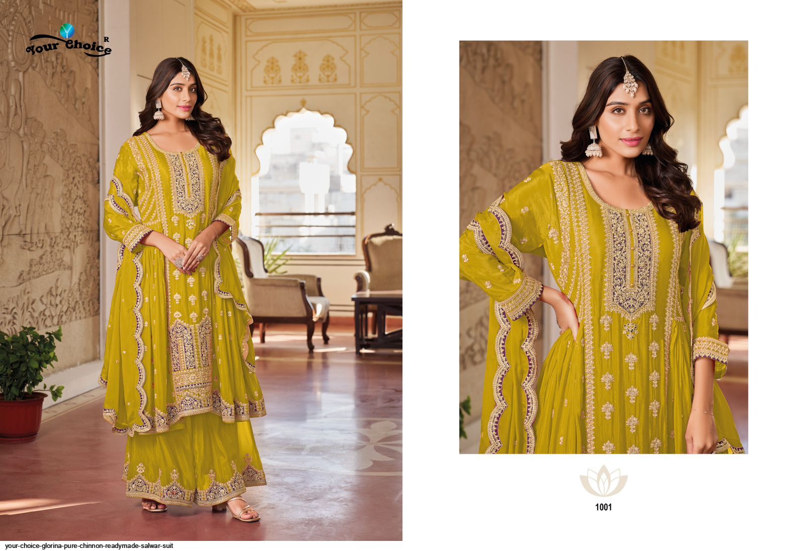 YOUR CHOICE GLORINA PURE CHINNON READYMADE SALWAR SUIT