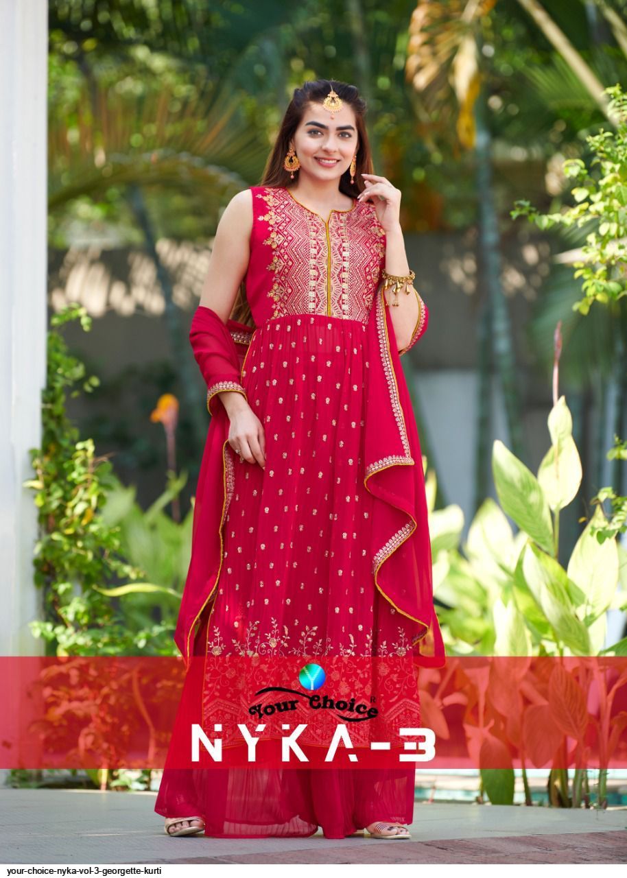Your choice NYKA vol 3 georgette kurti
