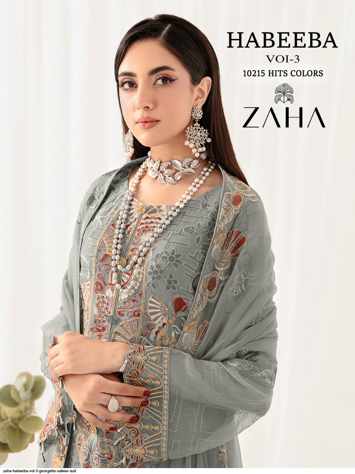 zaha-habeeba-vol-3-georgette-Pakistani-suit