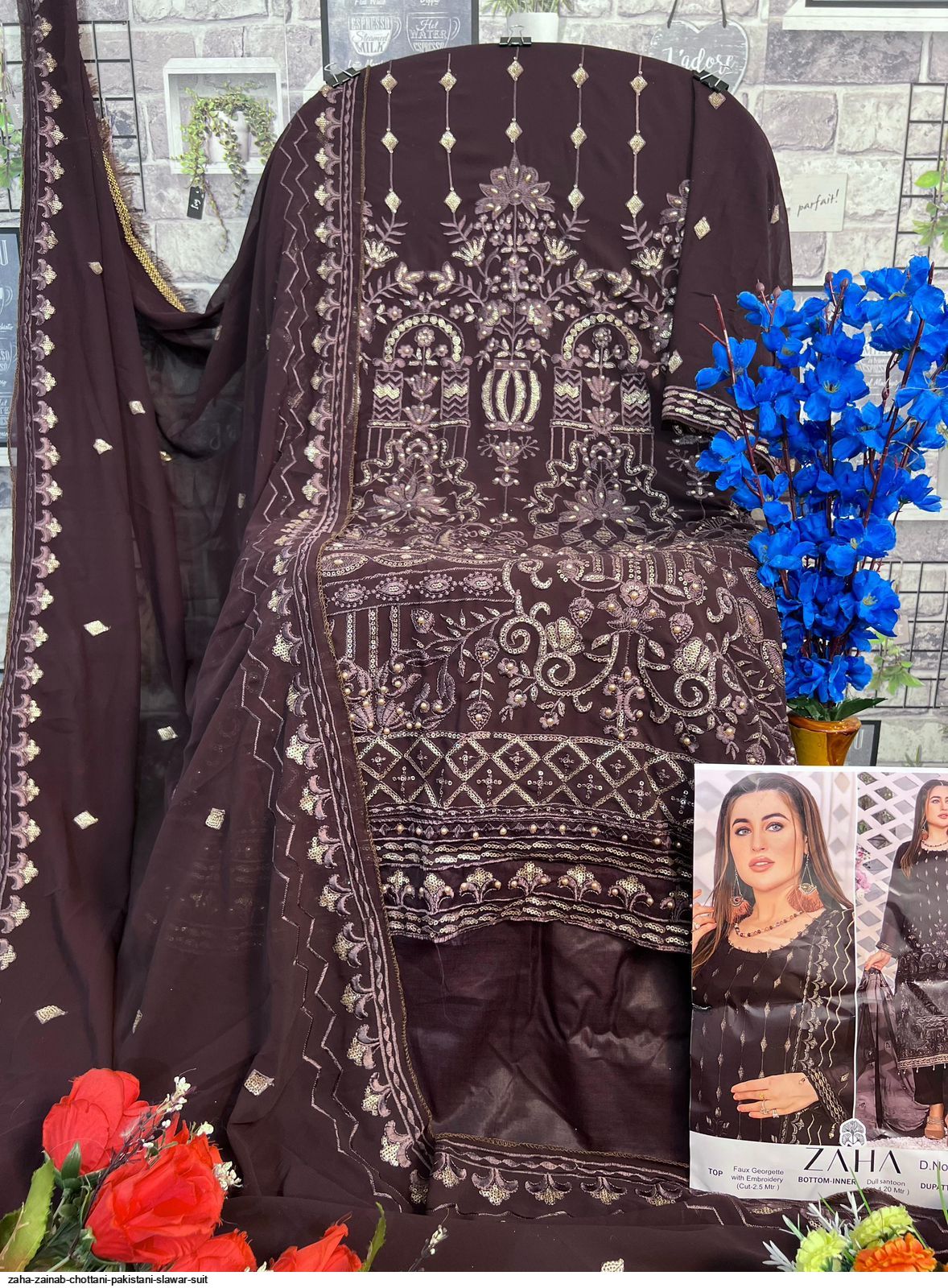 ZAHA ZAINAB CHOTTANI PAKISTANI SLAWAR SUIT
