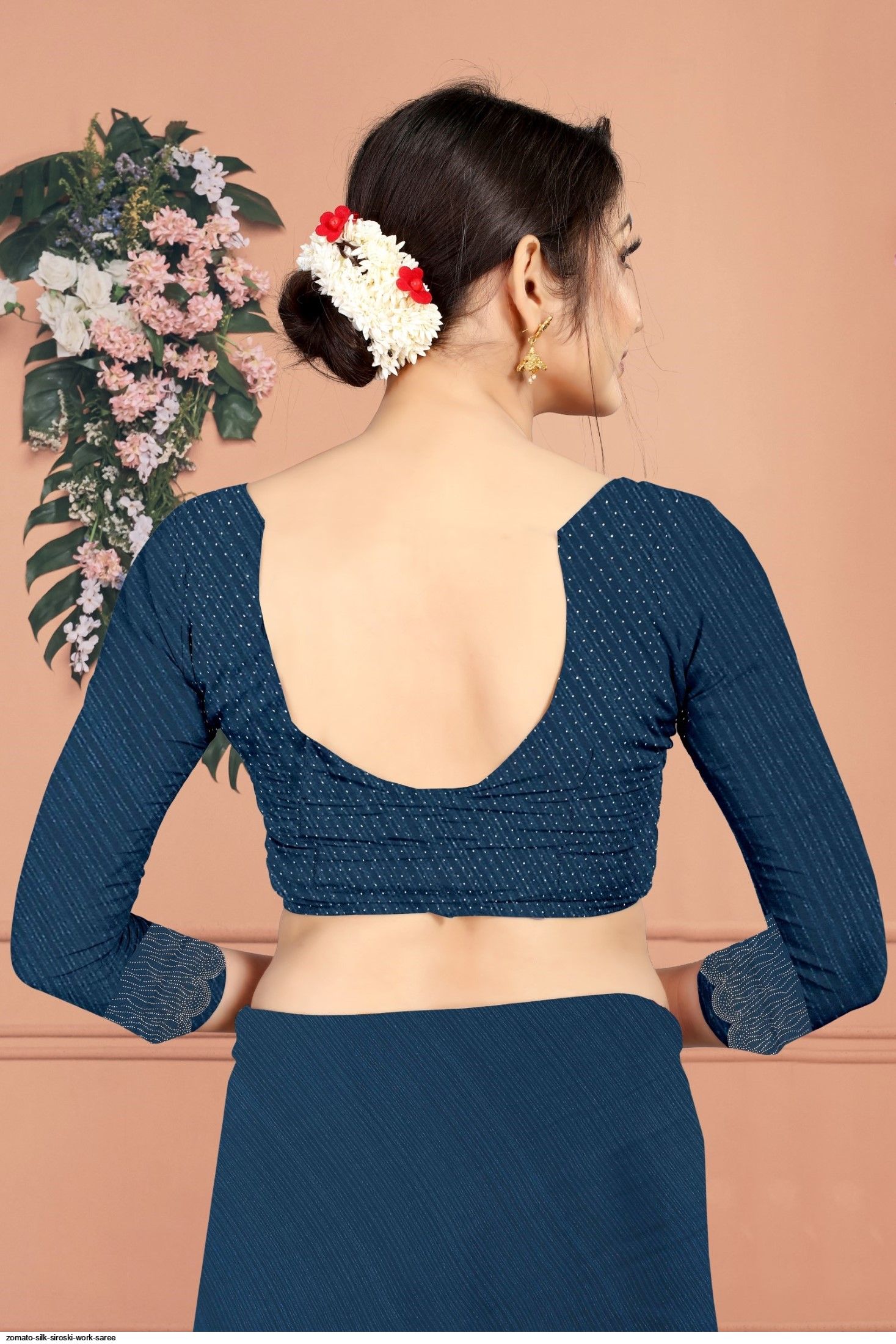 Zomato Silk Siroski work Saree