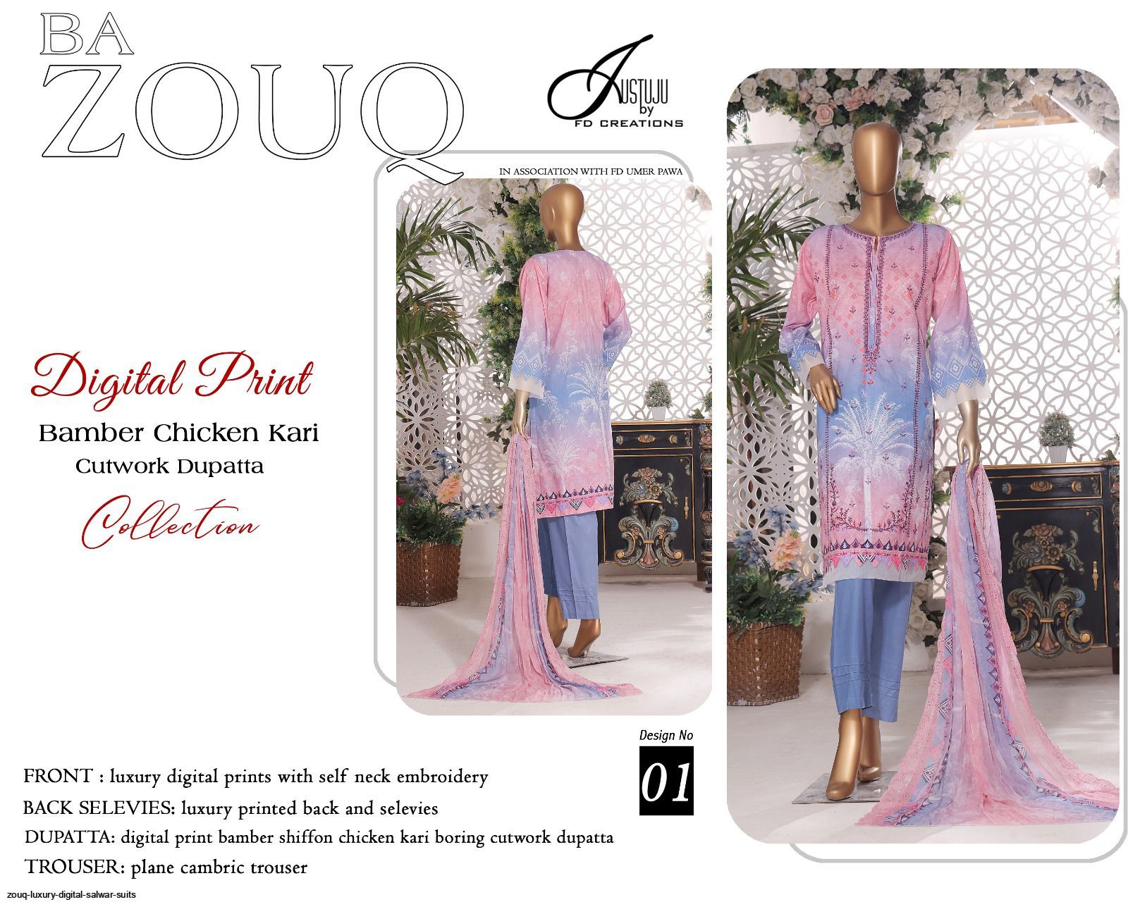 ZOUQ Luxury Digital SALWAR SUITS